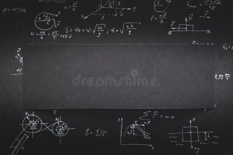 Empty Black Paper Formula Calculation Background Stock Photo - Image of ...