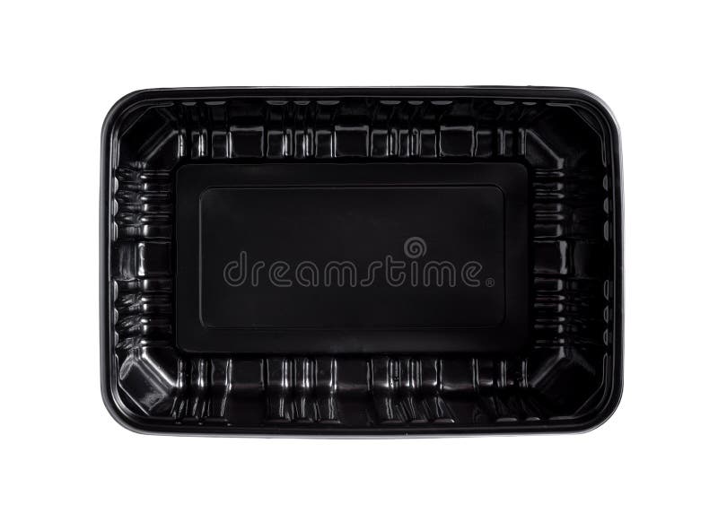 Empty Black Plastic Container Stock Image - Image of container ...