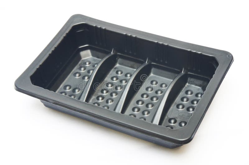 Black Rectangle Plastic Container for Food Production with Clipping ...