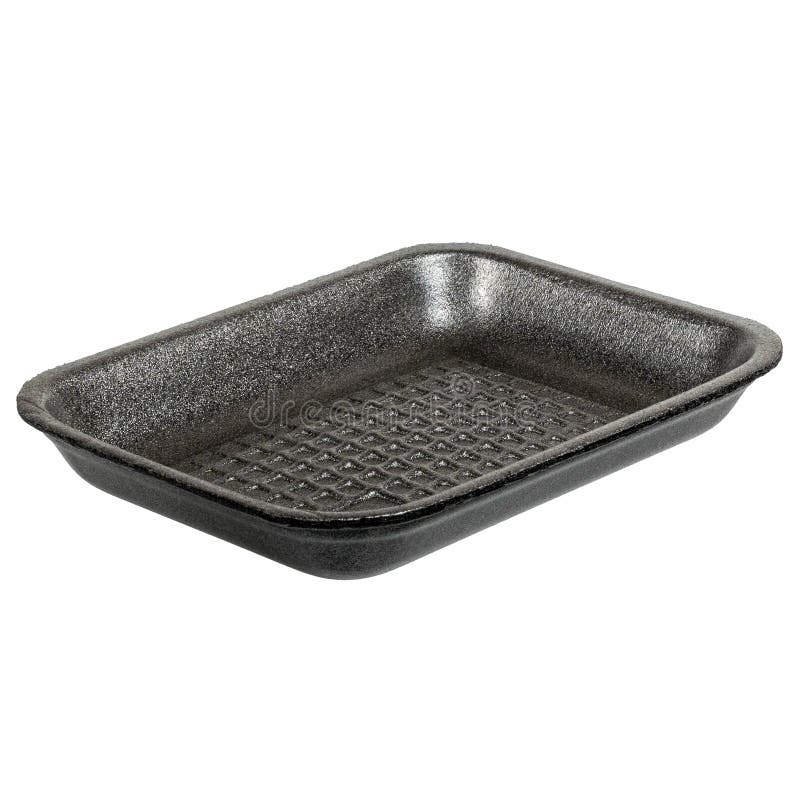 Empty Black Plastic New Container for Takeaway or Picnic Food Stock ...