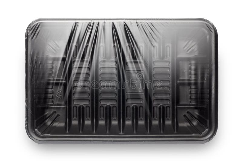 Empty black plastic tray stock image. Image of rectangle - 301526419