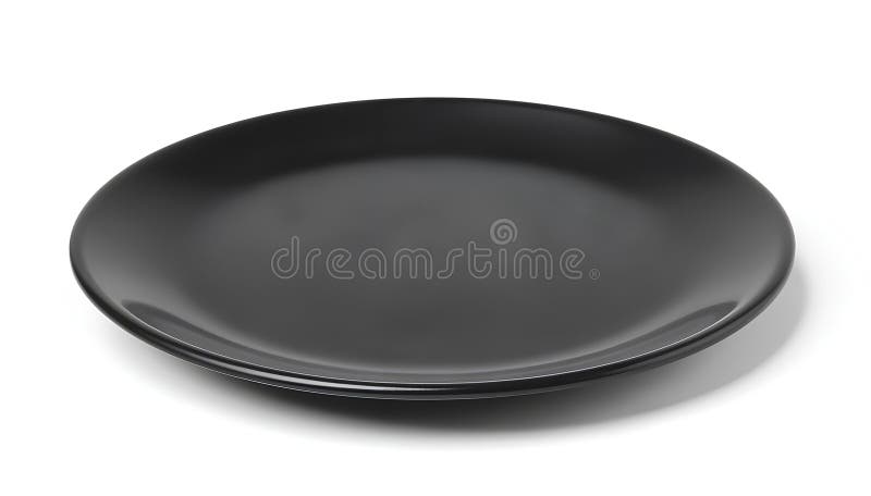Empty Black Plate, Side View. Stock Photo - Image of eatery, kitchen ...