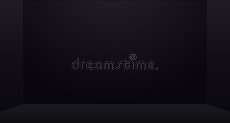 Empty Black Room Background. Vector Design Template. Stock Illustration ...