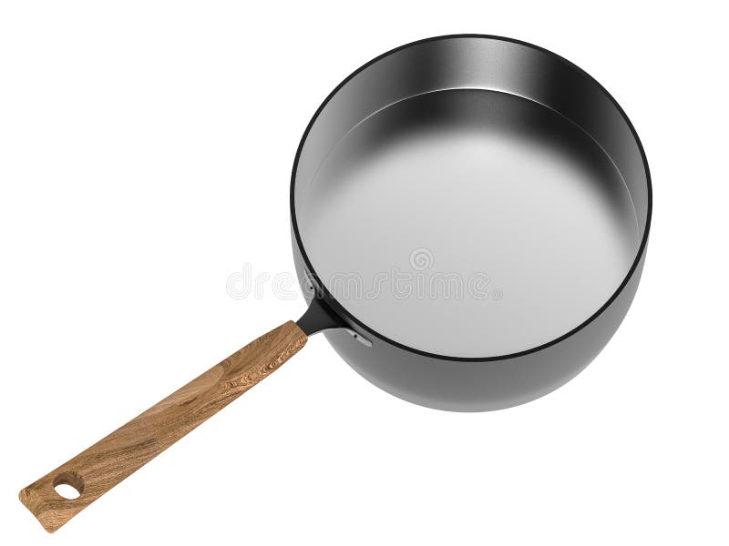 Black Saucepan with Lid on Transparent Background. Realistic Vector, 3d ...