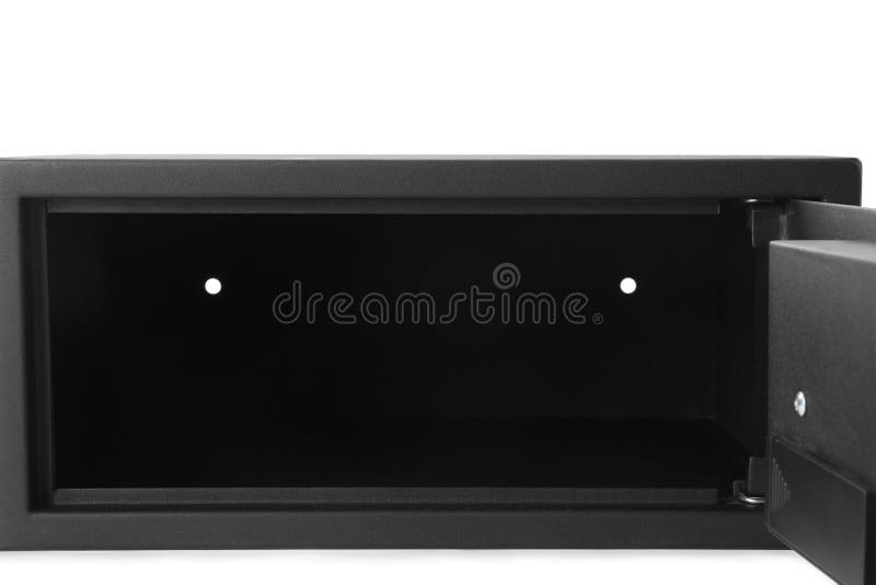 Empty Black Steel Safe on White Stock Photo - Image of crime, steel ...