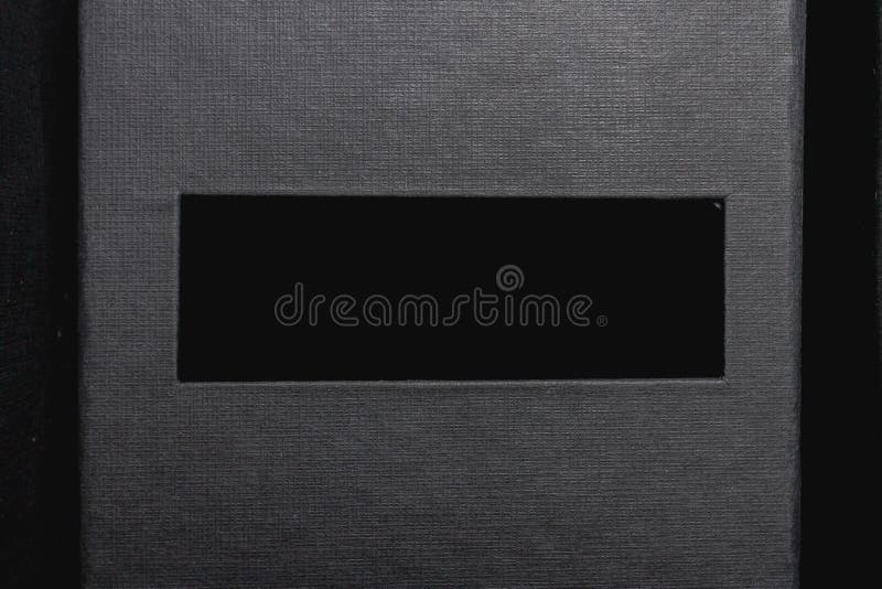 Empty Black Window of a Black Folder for Papers Stock Image - Image of ...