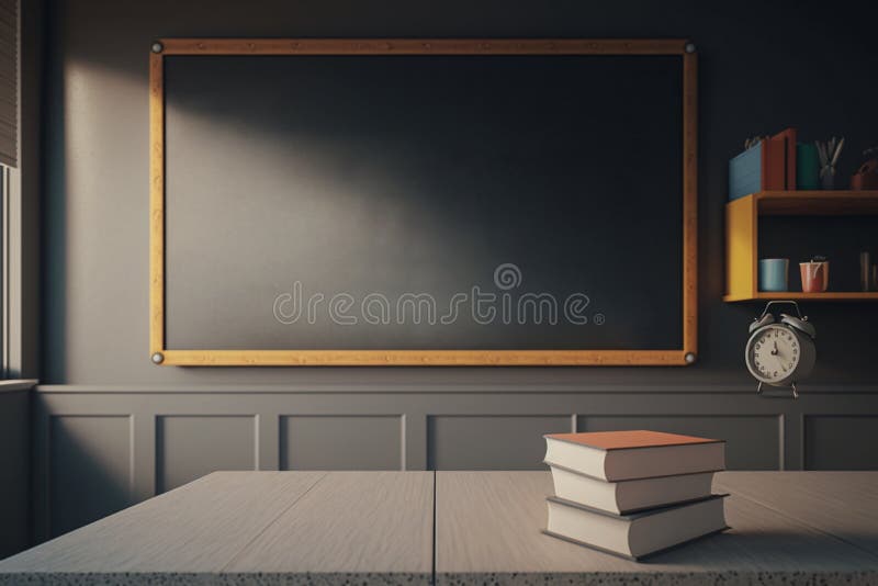 Empty Blackboard in the Classroom. Concept of Learning Stock ...