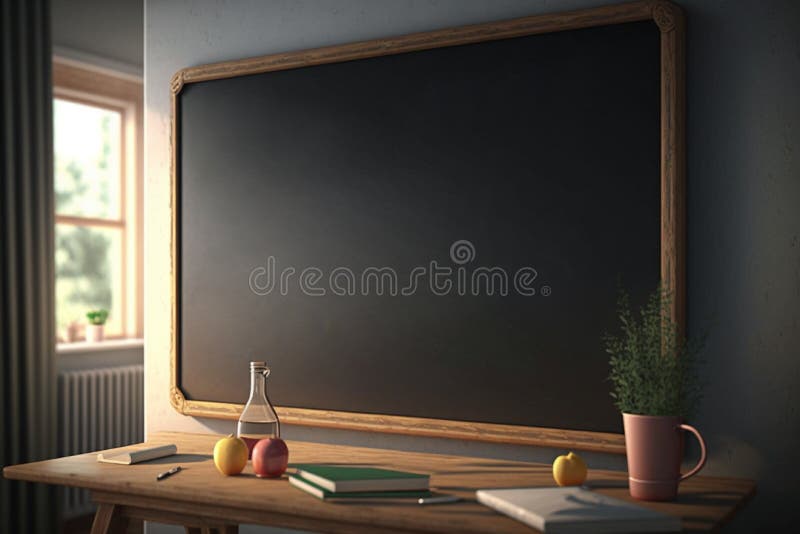 Empty Blackboard in the Classroom. Concept of Learning Stock ...
