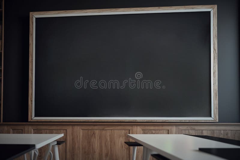 Empty Blackboard in the Classroom. Concept of Learning Stock ...