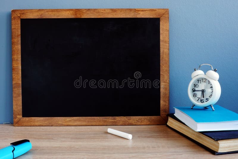 Empty Blackboard in the Home Office Stock Photo - Image of college ...