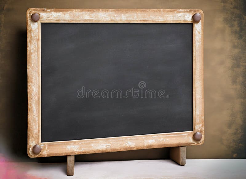 Empty Blackboard with Picture Frame in Classroom for Creative ...