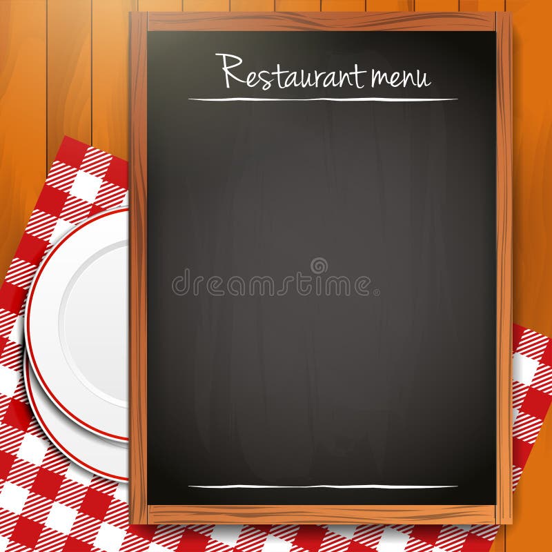 Empty Blackboard - Restaurant Menu Background Stock Vector ...