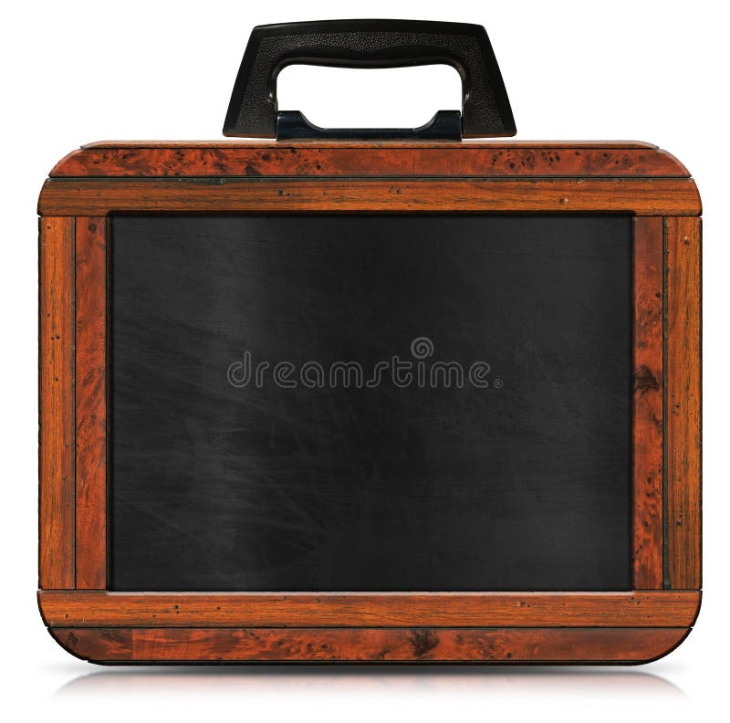 Empty Blackboard in the Shape of a Briefcase with Black Handle Stock ...
