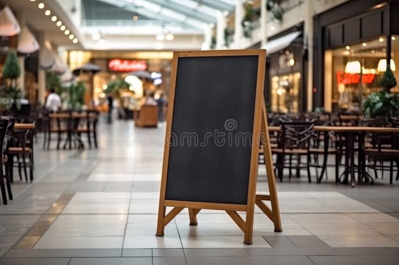 Empty Menu Board on the Food Ingredient Mockup Blank of Info Banner ...