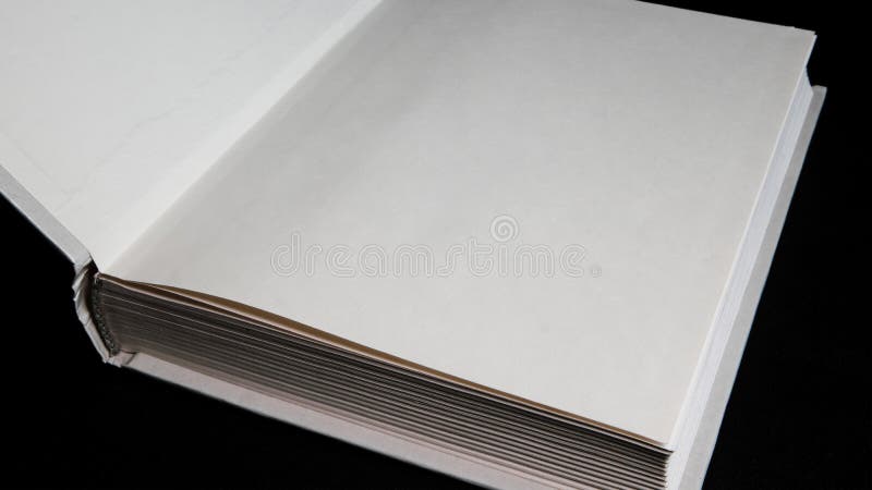 An Empty Blank Book on a Black Table Close-up Stock Image - Image of ...