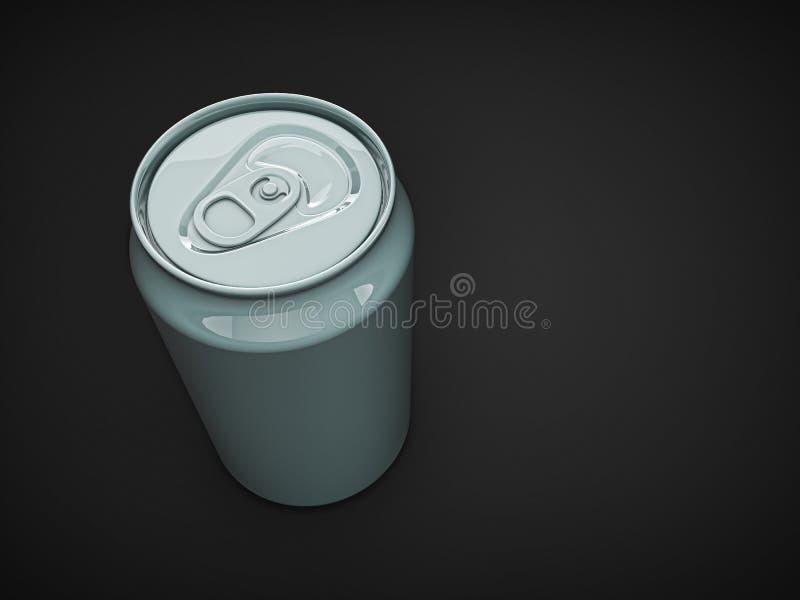 Empty Blank Can on Dark Background Stock Illustration - Illustration of ...