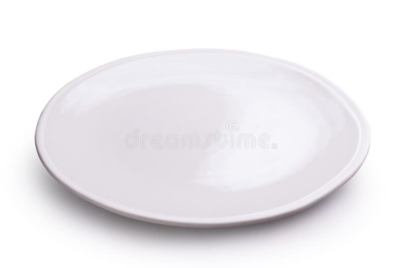 Empty Blank Ceramic Dish on White Background Stock Image - Image of ...