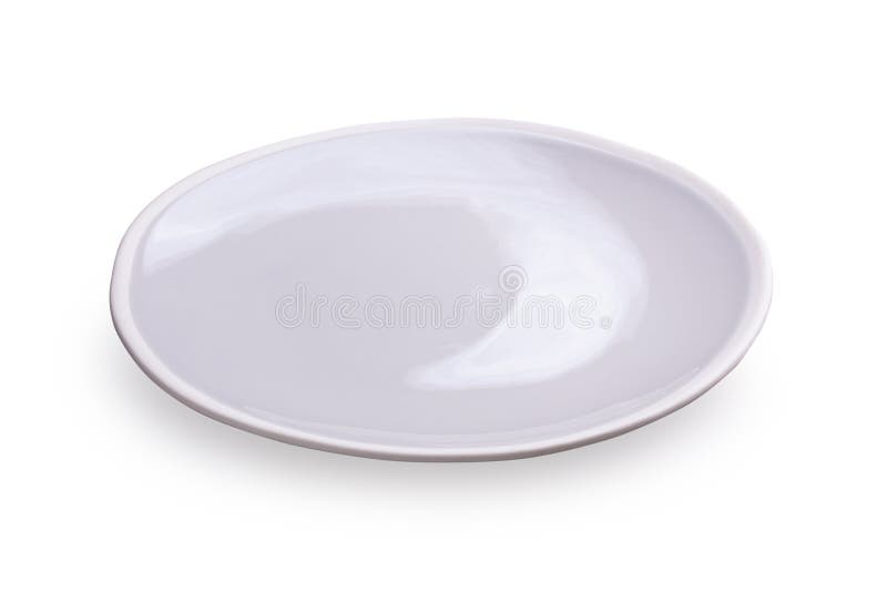 Empty Blank Dish Top View Isolated on a White Background Stock Photo ...