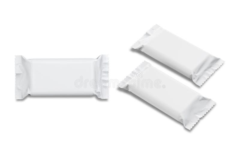 Empty Blank Chocolate Candy Bar Mockup Isolated on White Background ...