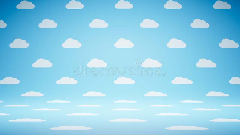 Empty Blank Cloud Shape Pattern Studio Background Stock Illustration ...