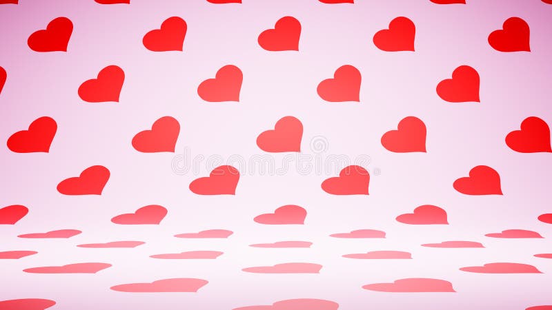 Empty Blank Colorful Heart Pattern Studio Background Stock Illustration ...