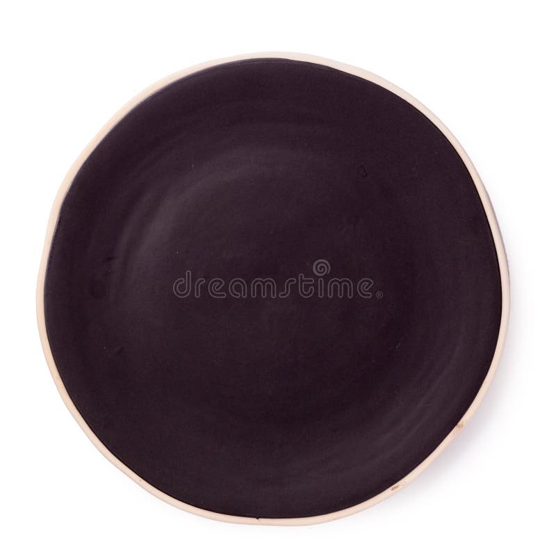 Empty Blank Dish Top View Isolated on a White Background Stock Photo ...