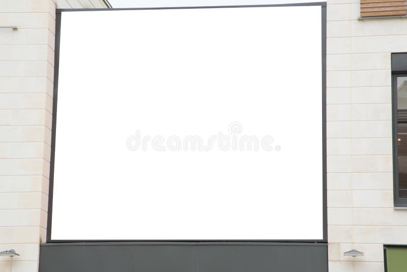 Empty Blank Frame Background White Billboard for Advertising Urban ...