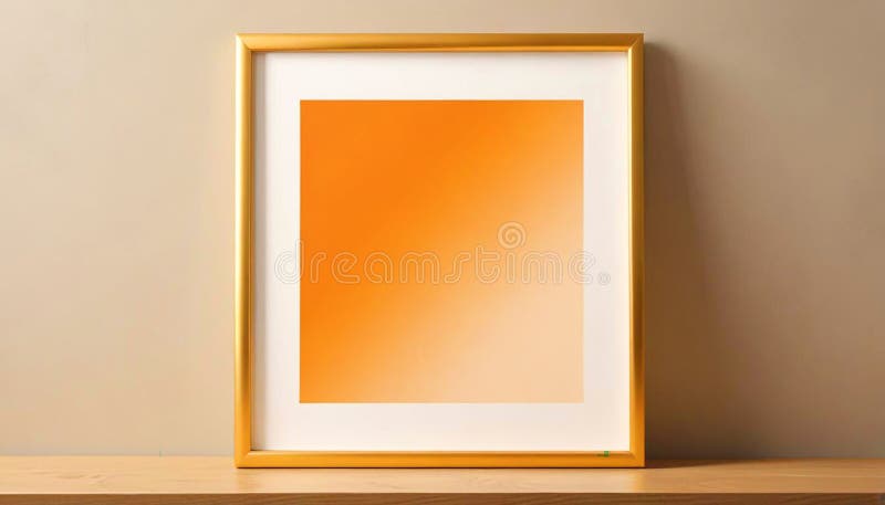 Empty Blank Frame Poster Close Up, Mock Up, 3d Render Stock ...