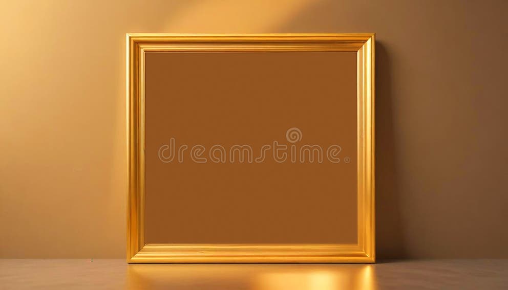 Empty Blank Frame Poster Close Up, Mock Up, 3d Render Stock ...