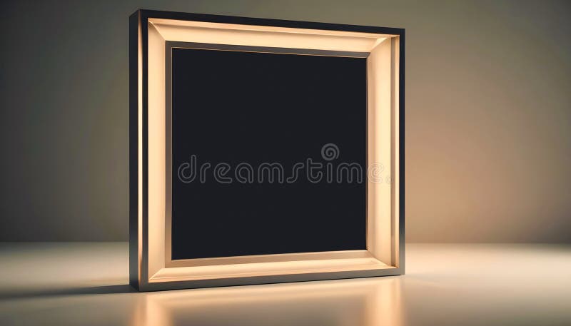 Empty Blank Frame Poster Close Up, Mock Up, 3d Render Stock ...