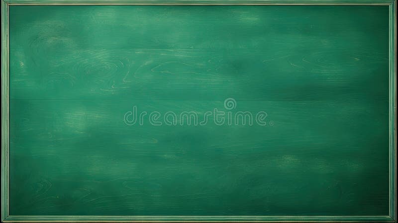 Empty Blank Greenboard with Chalk Traces Background, Wooden Frame Stock ...