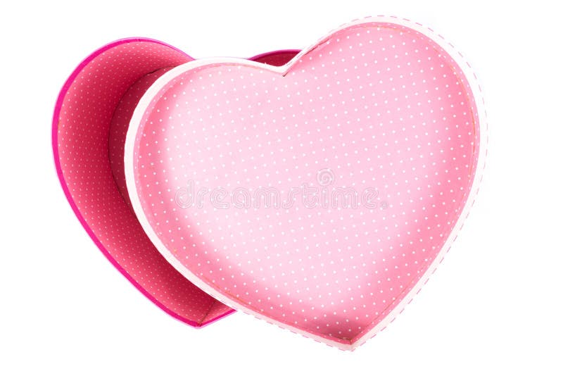 Empty(blank) Heart(love) Shape Gift Box Inside Top View Isolated Stock ...