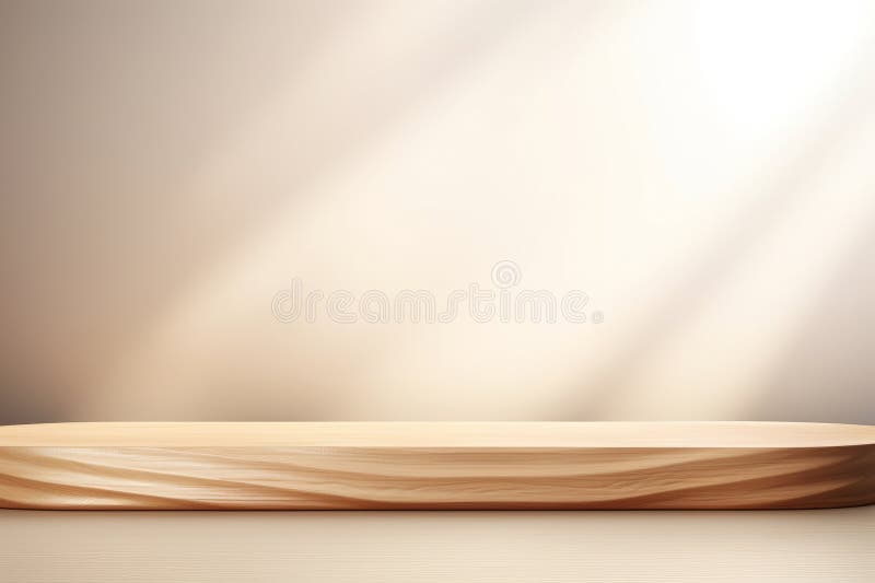 Empty or Blank Minimal Wooden Table Counter, Podium Background for ...