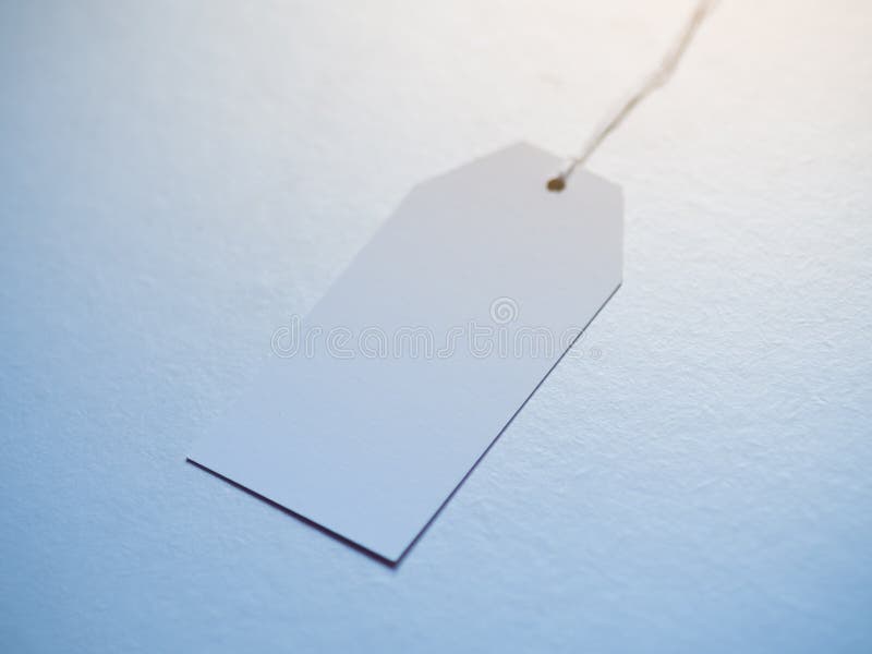 Empty blank paper tag. stock photo. Image of label, market - 65669436