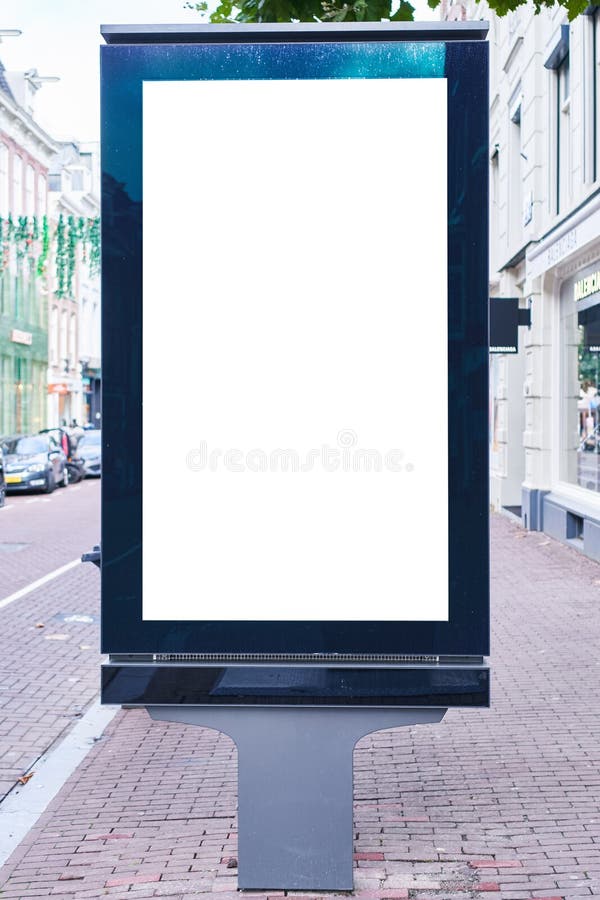Empty Blank Poster at Street Stock Photo - Image of poster, billboard ...