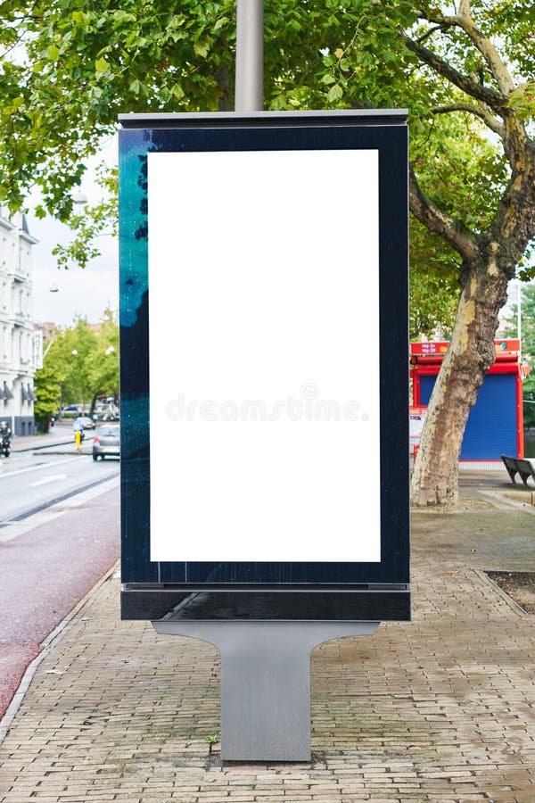 Empty Blank Poster at Street Stock Image - Image of menu, design: 269720077