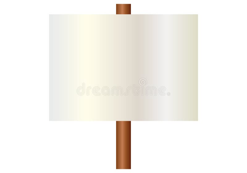 Empty Poster with Wooden Pole. Stock Vector - Illustration of pole ...