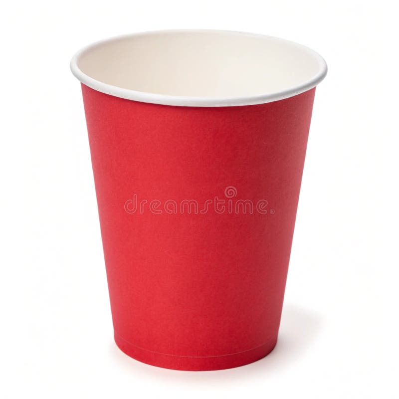 Empty blank red paper cup stock illustration. Illustration of accessory ...