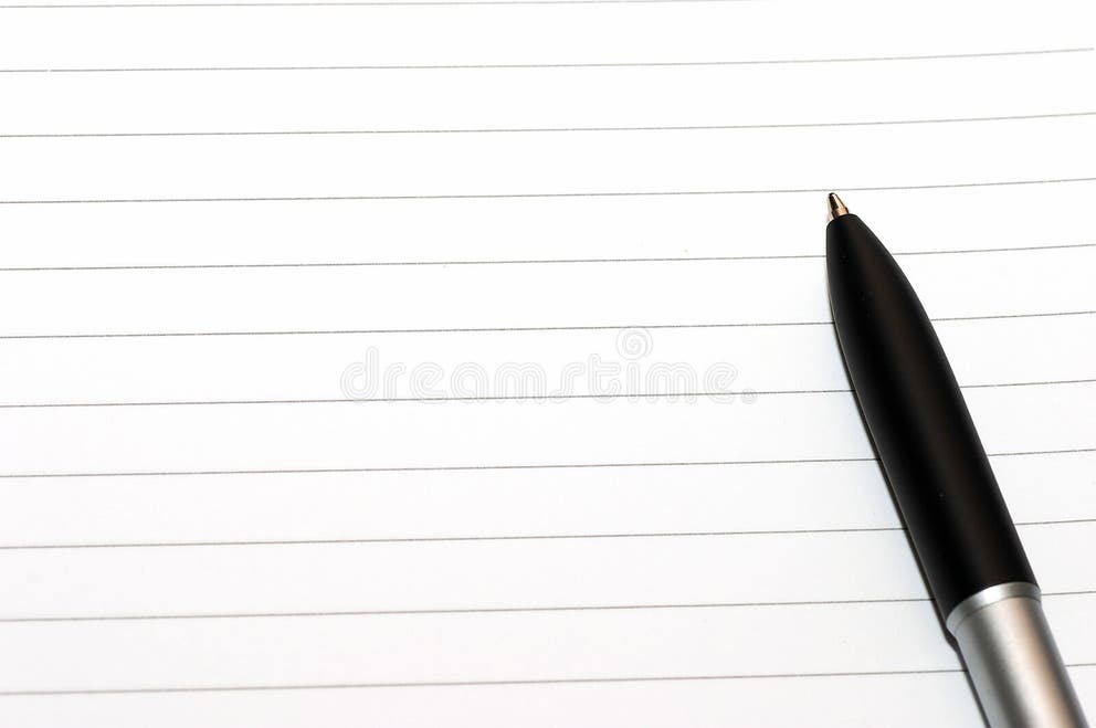 Empty Blank Ring, Notepad, One Pen Stock Photo - Image of bottom ...