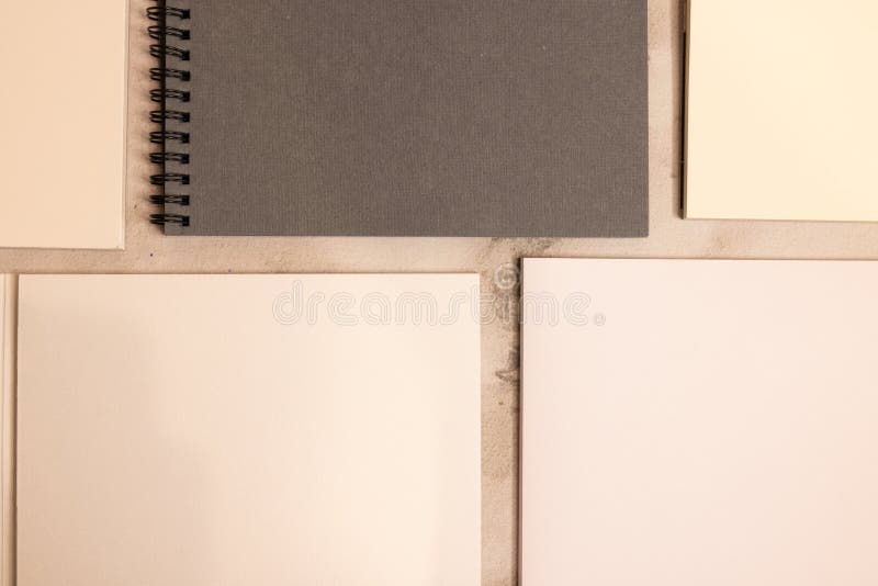 Empty Blank , Sheets, Black Notebook Stock Photo - Image of notebook ...