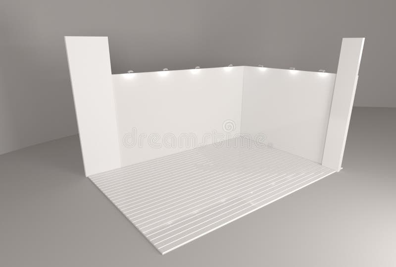 Empty Blank Stand Booth Mock-up Template for Your Design Stock ...