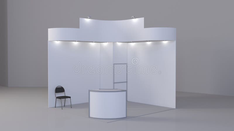 Empty Blank Stand Booth Mock-up Template for Your Design Stock ...