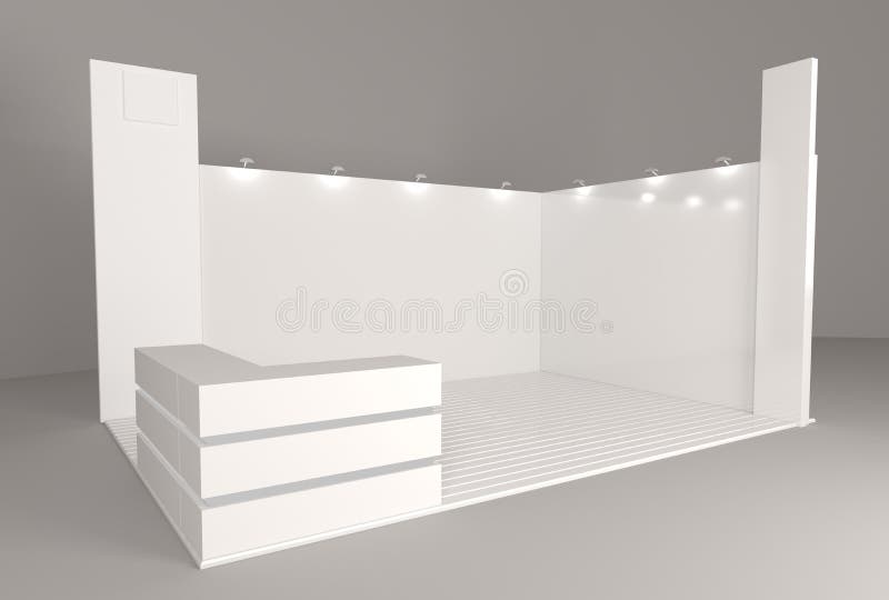 Empty Blank Stand Booth Mock-up Template for Your Design Stock ...