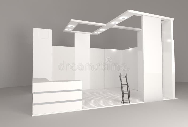 Empty Blank Stand Booth Mock-up Template for Your Design Stock ...