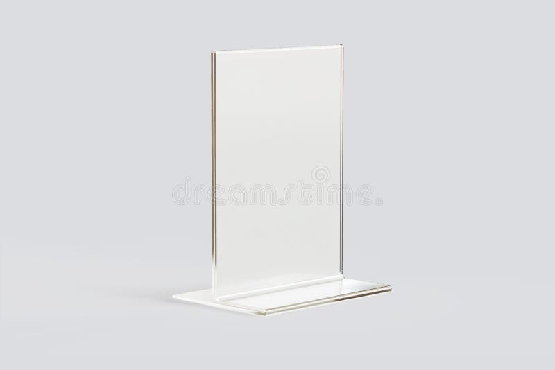 Empty Blank Transparent Flyer Stand Mock Up Isolated Stock Illustration ...