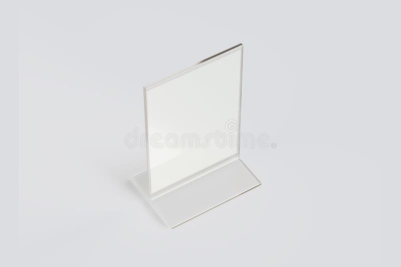 Empty Blank Transparent Flyer Stand Mock Up Isolated Stock Illustration ...