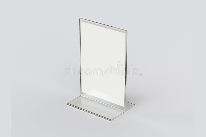 Empty Blank Transparent Flyer Stand Mock Up Isolated Stock Illustration ...