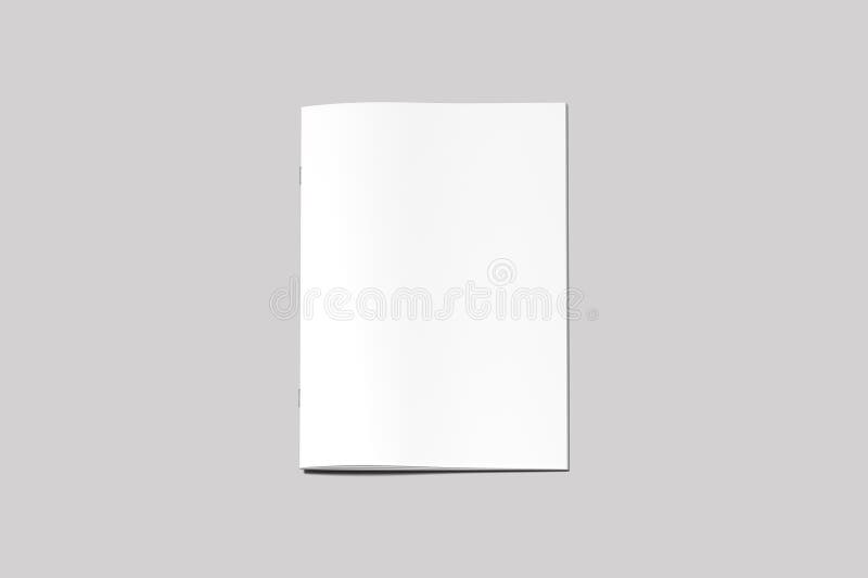 Empty Blank White Bi-fold Catalog Booklet with Staples Mockup Template ...