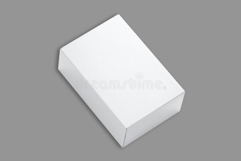 Empty Blank White Cardboard Box Packaging Mockup Isolated on a ...