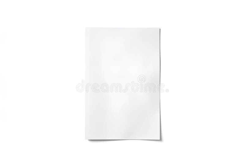 Empty, Blank, White Newspaper Mock Up, Front Page on Isolated ...